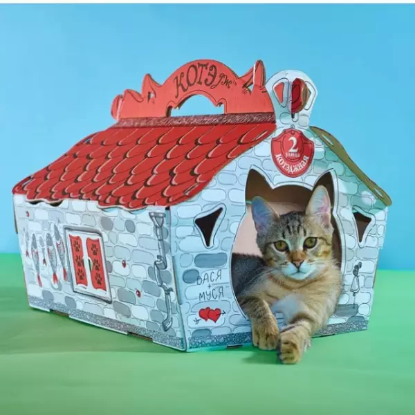 Dům pro kočku z lepenky + fotografie