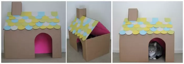 Hogyan készítsünk házat egy macskára a dobozból 19356_16