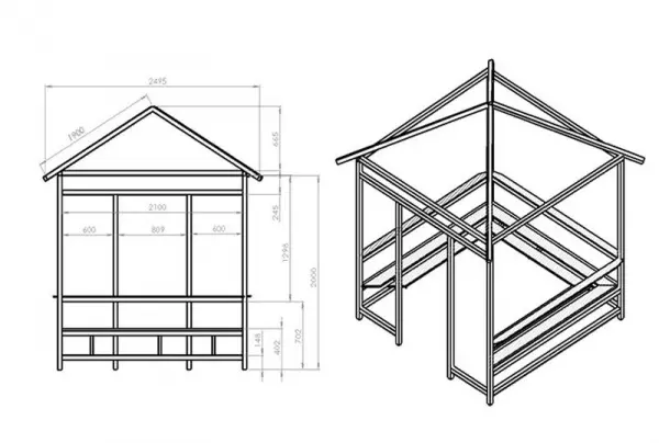 Gazebo para dar con tus propias manos: dibujos, proyectos, tamaños + photo 1999_3