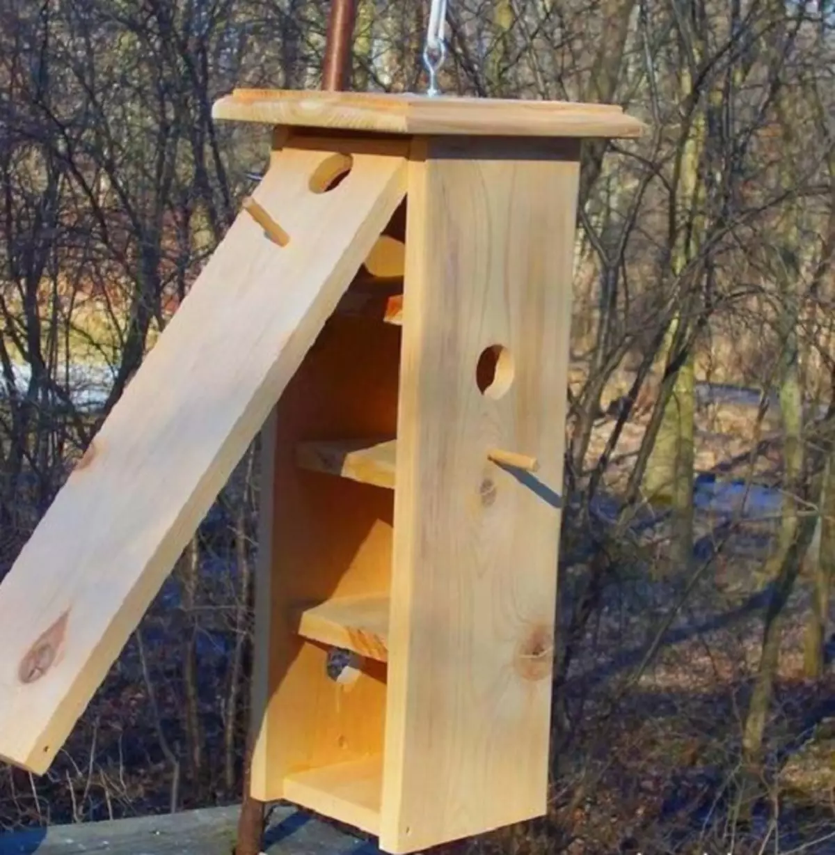 Birdhouse од иверица: големини, цртежи, како да се направи сами