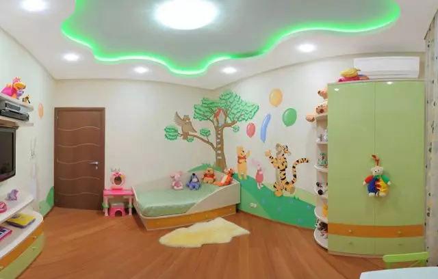 Gipso plokščių lubos vaikų kambaryje: idėjos ir nuotraukos