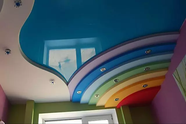 بچوں کے کمرے میں پلستر بورڈ کی چھت: خیالات اور تصاویر