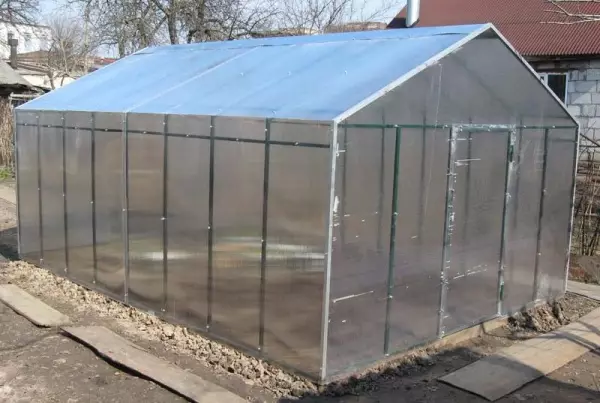 Produksyon ng isang bangkay ng greenhouses mula sa isang Pipe ng Profile: Mga Dimensyon, Mga Guhit + Video 3449_10