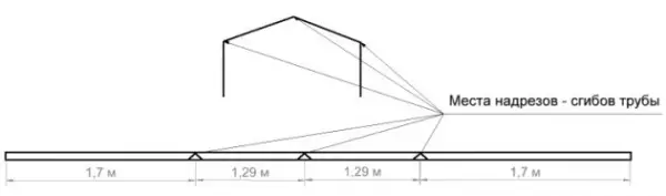 Herstellung einer Karkasse von Gewächshäusern aus einem Profilrohr: Abmessungen, Zeichnungen + Video 3449_6