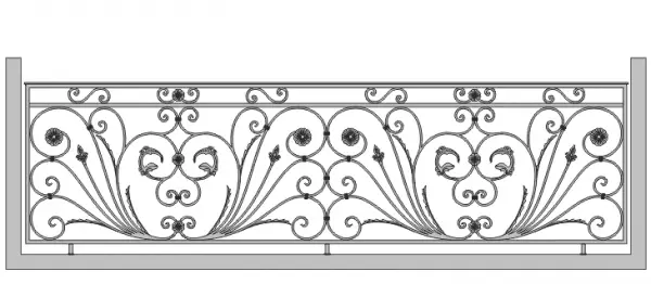 Pattern of a forged balcony