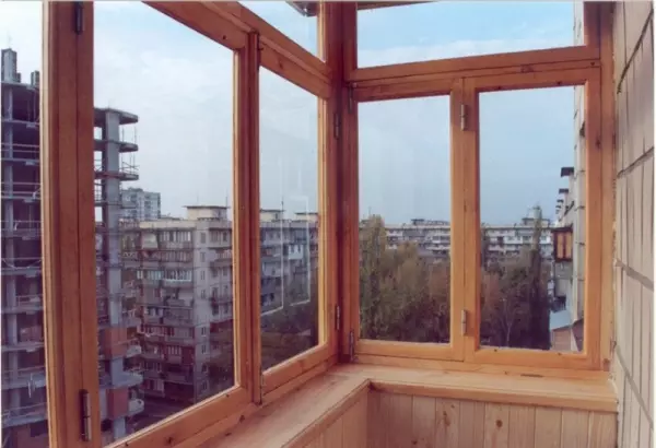 Glazing balkons Khruščova foto, video 3827_2