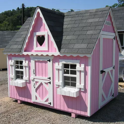 女孩的木製小屋