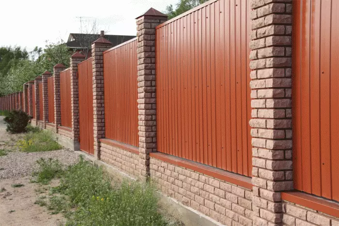 Brick Fence and Professional Sheet + Photo. 4068_5