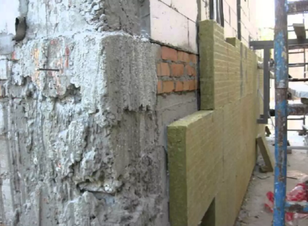 მინვატას მიერ კედლების იზოლაციის ტექნოლოგია stucco- ს გარეთ