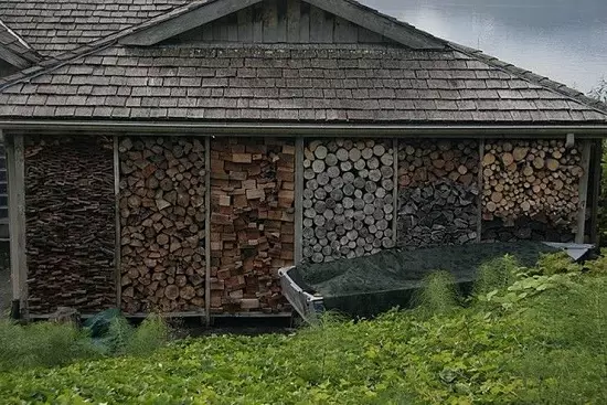 Hvernig á að gera tjaldhiminn fyrir eldiviði gera það sjálfur í landinu