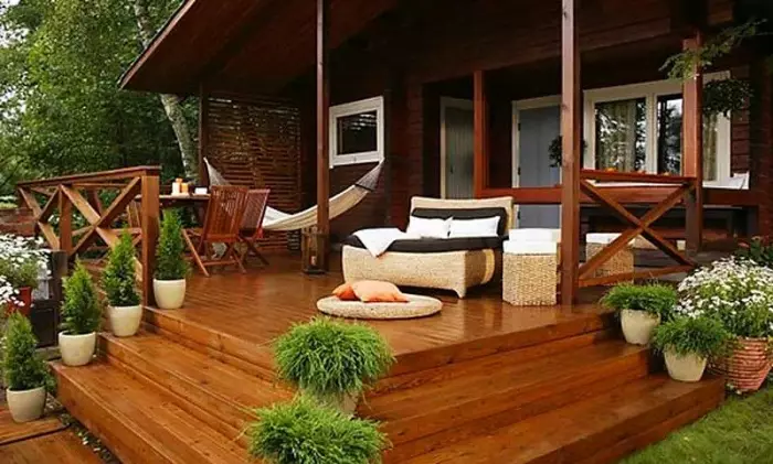 Vula i-veranda kwi-cottage: uyilo + ifoto 4346_10