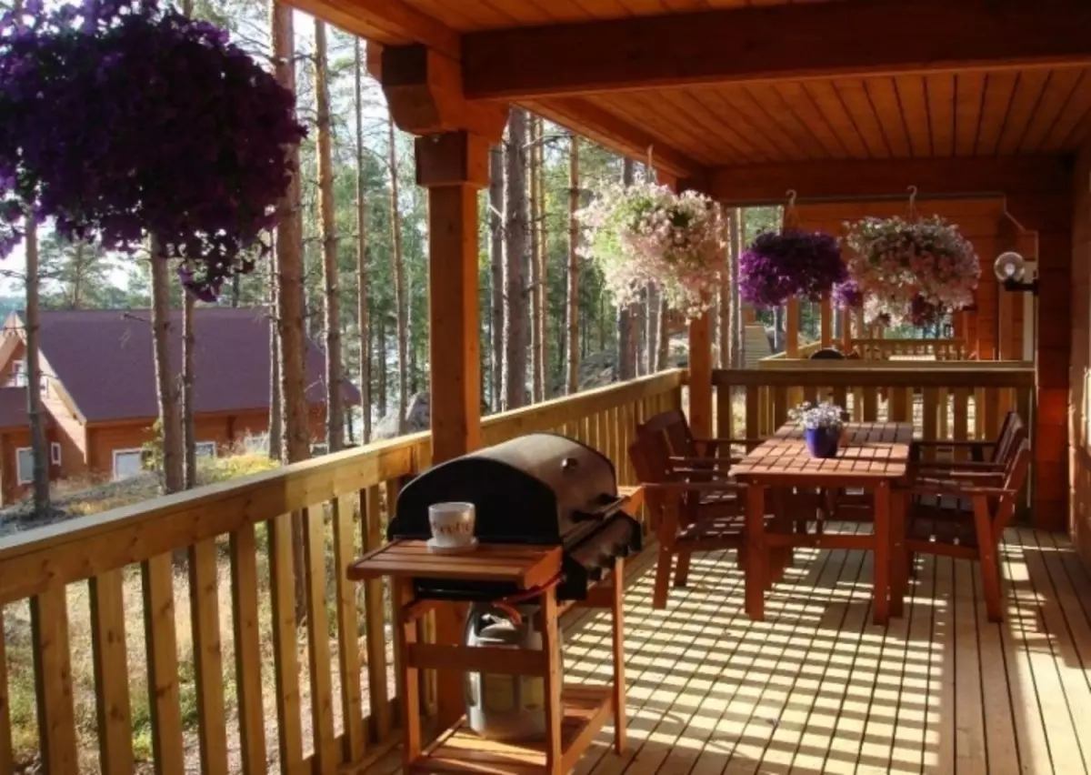 Otevřená veranda v chatě: design + fotografie 4346_19