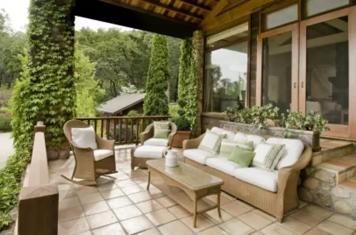 Otevřená veranda v chatě: design + fotografie 4346_22