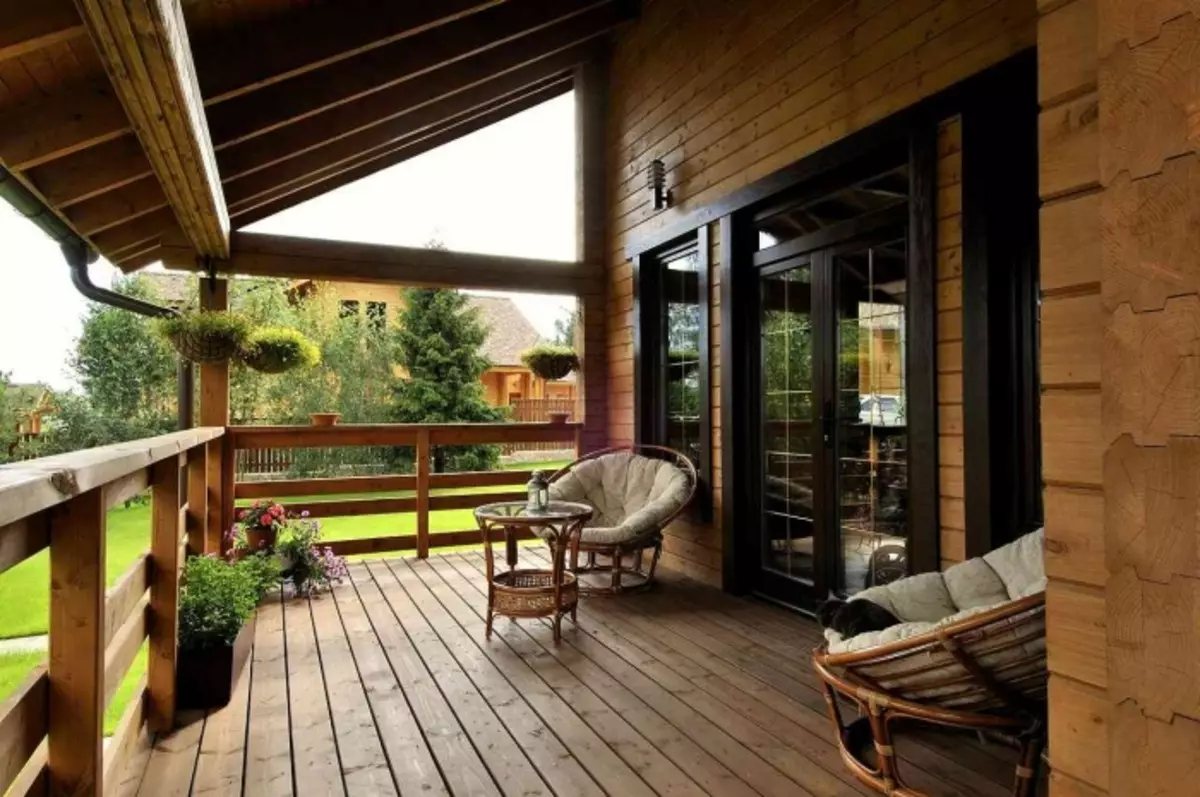 Otevřená veranda v chatě: design + fotografie 4346_4