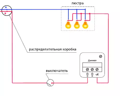 Dimmer for incandescent lamps, LED, halogen: Connection diagram 438_7