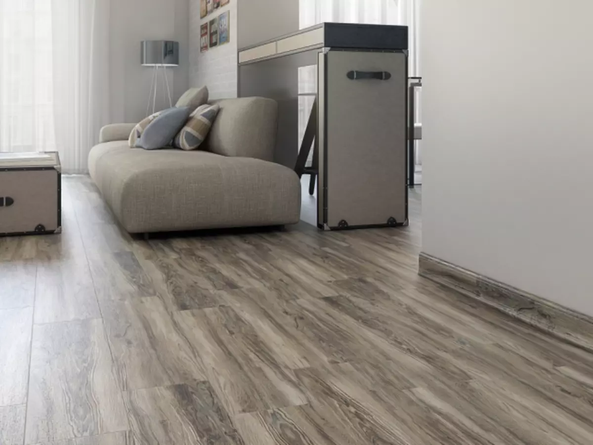 Floor tile under laminate: photo in the interior, size and laying methods