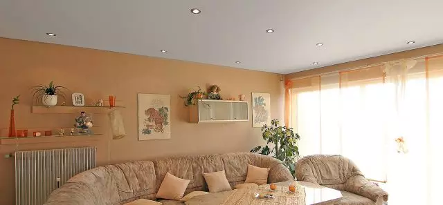 Witte Matte Stretch Ceiling: Mei Luminaires, Multi-nivo, foto
