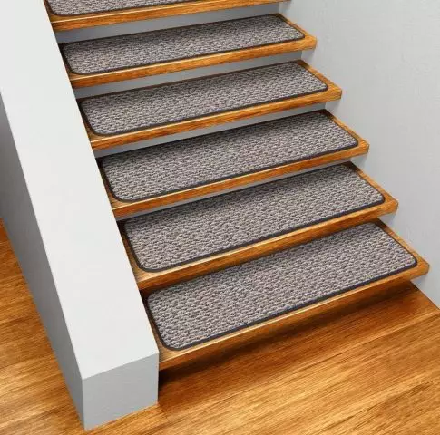 Stair kumaliza carpet: Kufunga teknolojia, picha.