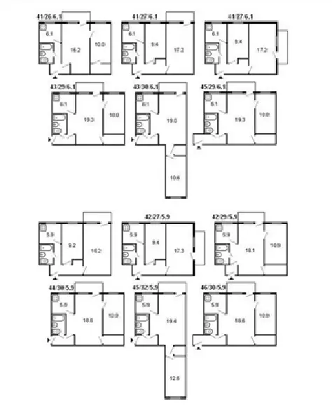 Планування хрущовки: варіанти 1,2,3 кімнати 4673_7