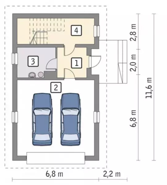 Draft Garage cu blocuri de spumă mansardă 4698_13