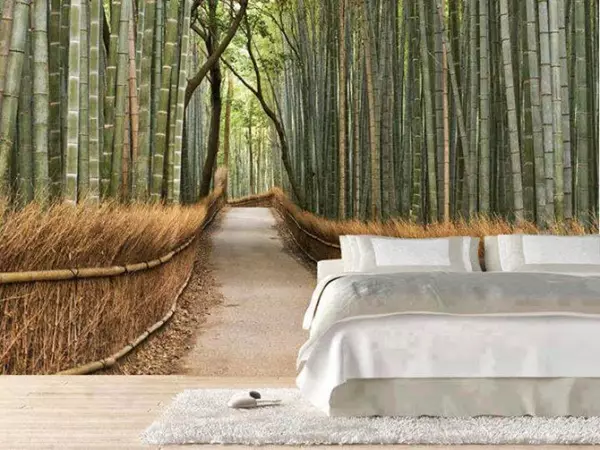 နံရံ Mural Mural Bamboo သစ်တော