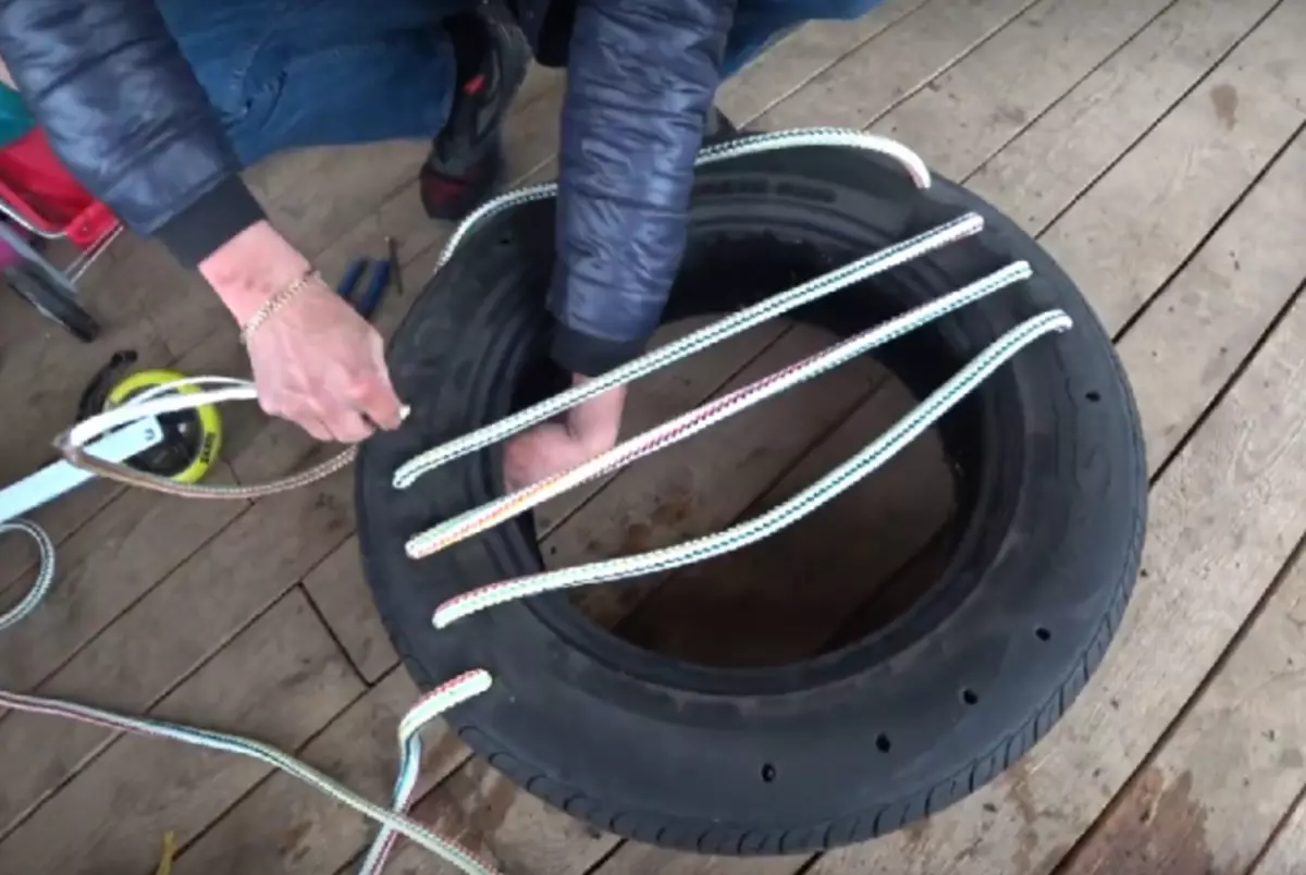 Како да направите замав од гумата направете го тоа сами: чекор по чекор инструкции, фотографии