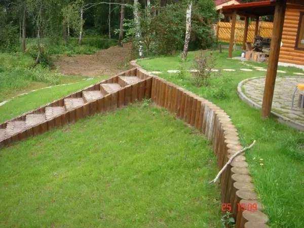 Plot on the slope: design options, improvement, stairs, terraceing + photo 520_5
