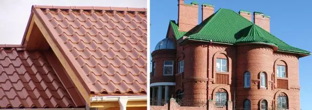 Barvy kovové dlaždice pro střechy