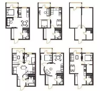 Reamenajarea apartamentului cu o cameră în două camere, în studio: Fotografii, Proiecte 542_2