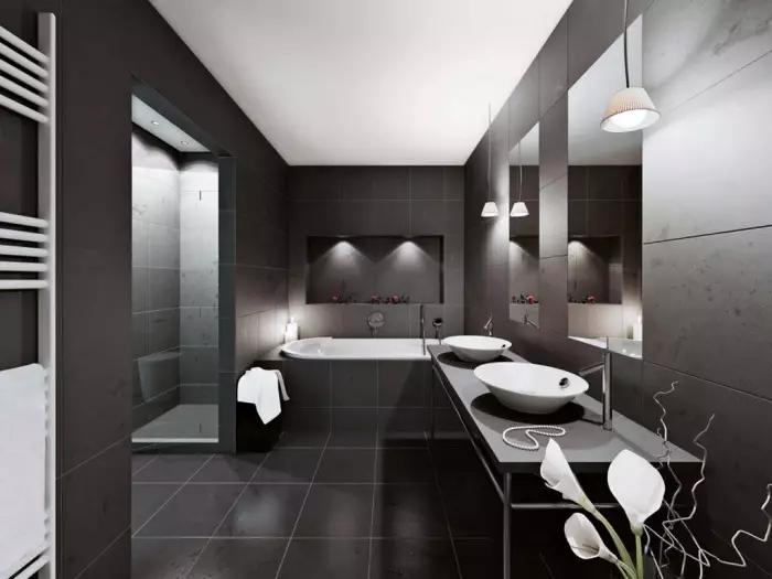 Minimalisme ing interior saka kamar mandi + foto 5480_12