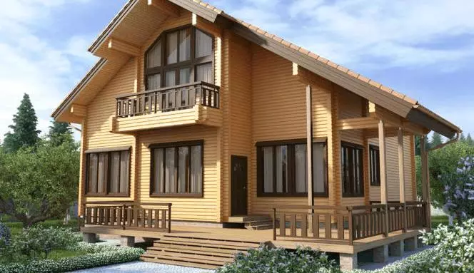 接着型の木材+写真から美しい家