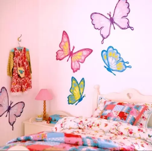 Хартиени пеперуди на стената: шаблони, шаблони, майсторски клас 5518_11
