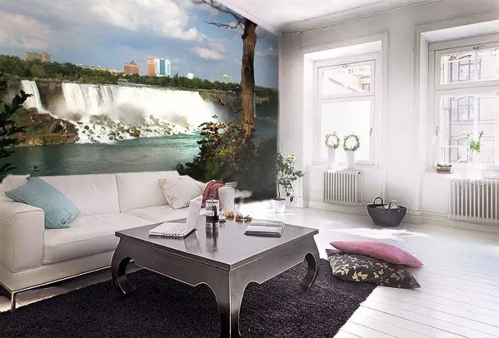 3D-wallpapers voor woonkamermuren + foto 5590_3