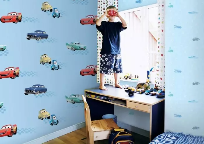 Wallpaper dengan mesin untuk anak-anak + foto 5667_10