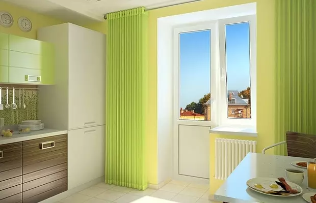 Κουρτίνες στην κουζίνα με μπαλκόνι πόρτα + φωτογραφία 5728_20