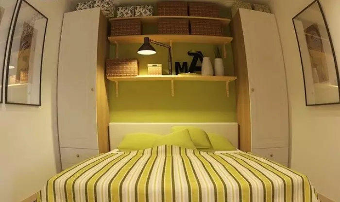 Väike magamistuba disain Hruštšov + foto 5836_4