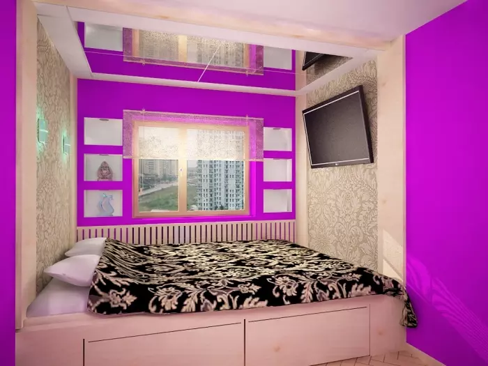Дизајн на мали спални во Khrushchev + слика 5836_5