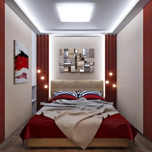 Little slaapkamer ontwerp in Khrushchev + foto 5836_7