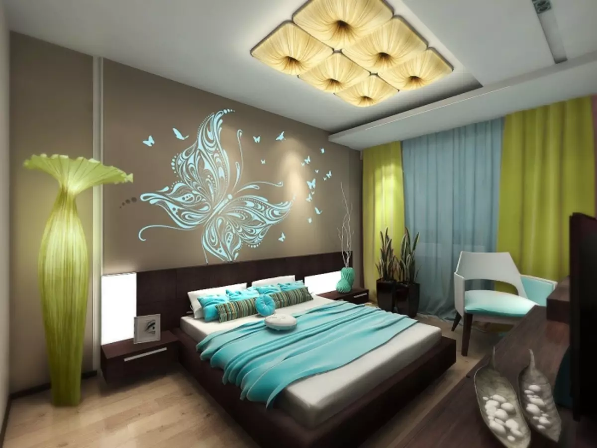 חדרי שינה עם טפט 3D + תמונה 5862_25