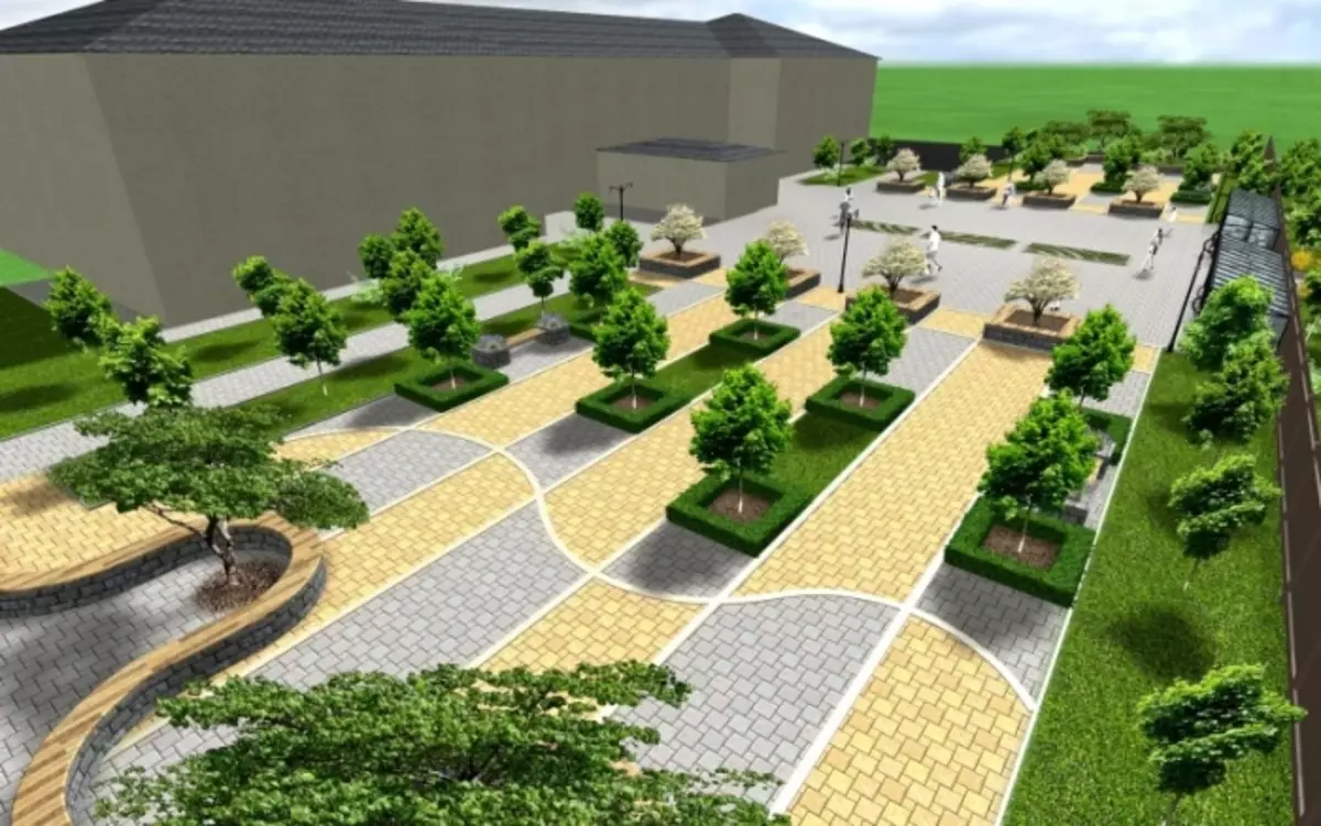 Landscape design of a school plot + photo 5940_1