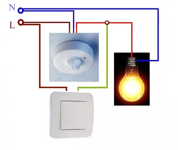 Schema de conectare a senzorului de mișcare pentru iluminare 6139_11