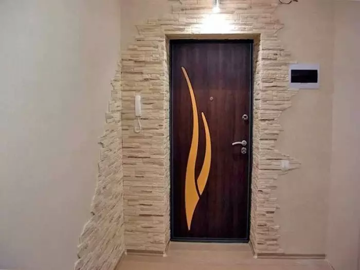 Befejező ajtók dekoratív kővel + fotóval 614_15