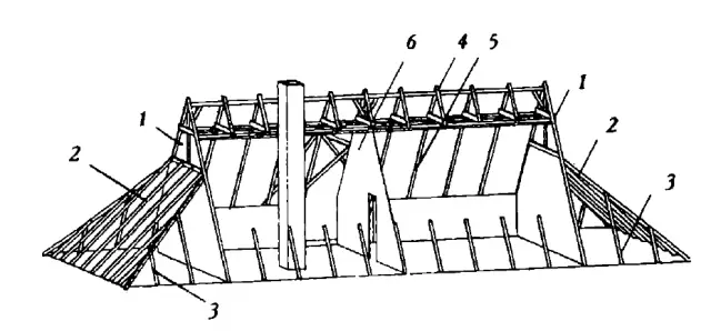 Полувальмовая дах: кроквяна система, креслення, фото