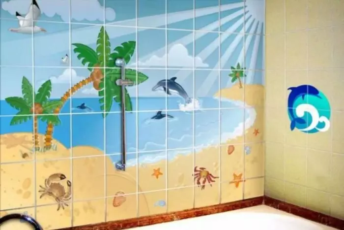 Panel of bathroom tiles + photo 6660_10