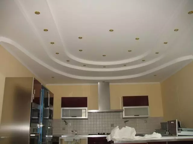 Cejna Plasterboard li Kitchen: Irea, wêne, vebijarkên qedandinê