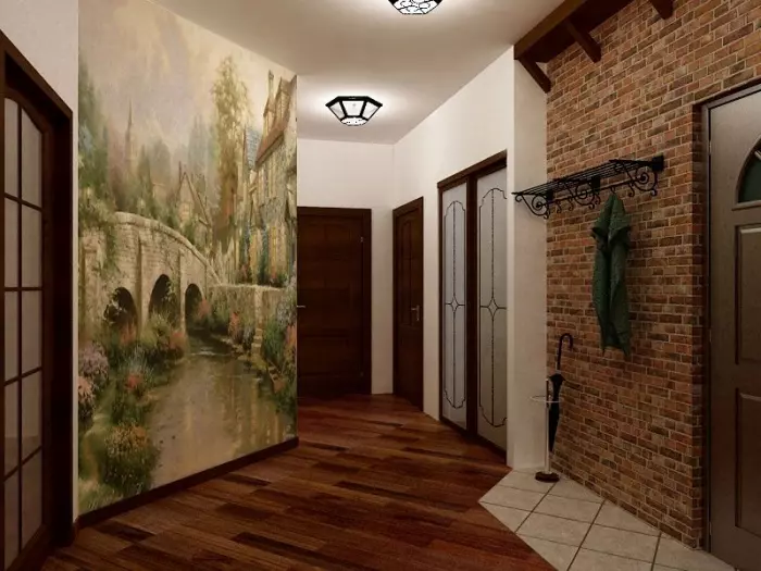 Väggmålning i det inre av korridoren + foto 8046_4