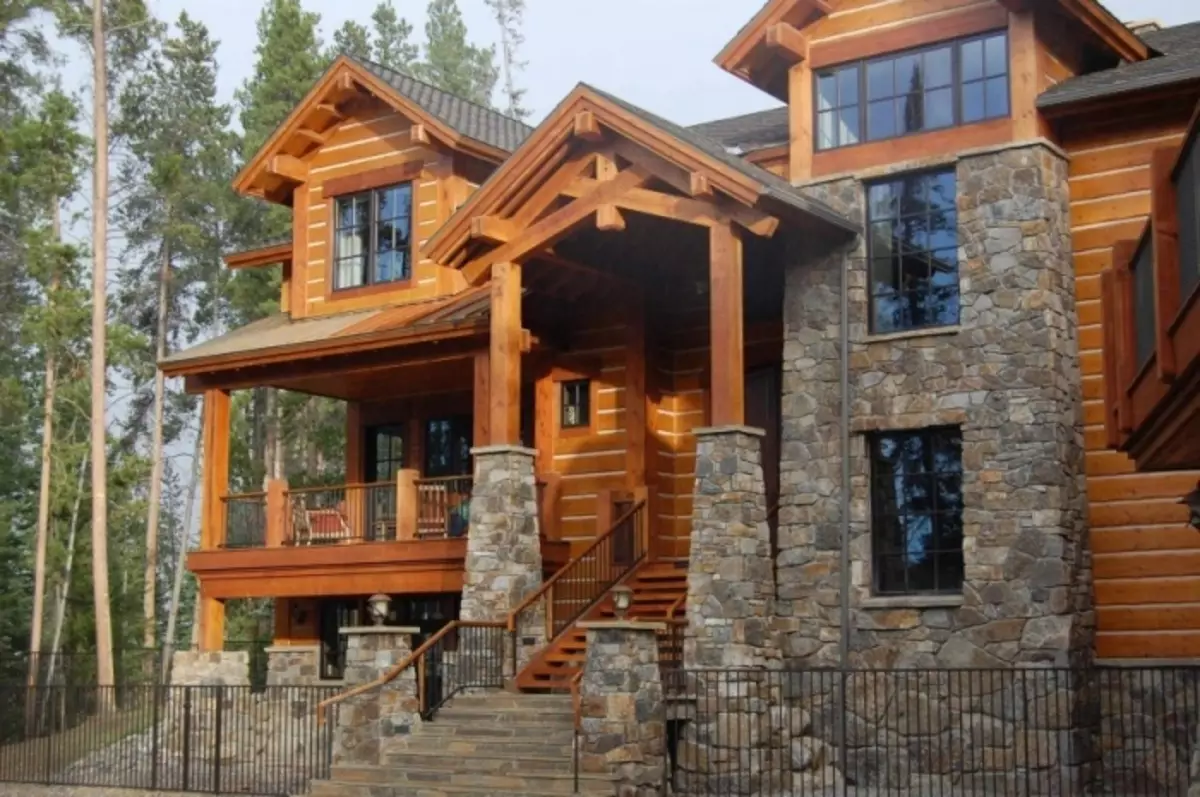 Kombinierte Häuser aus Stein und Holz + Projekte 840_5